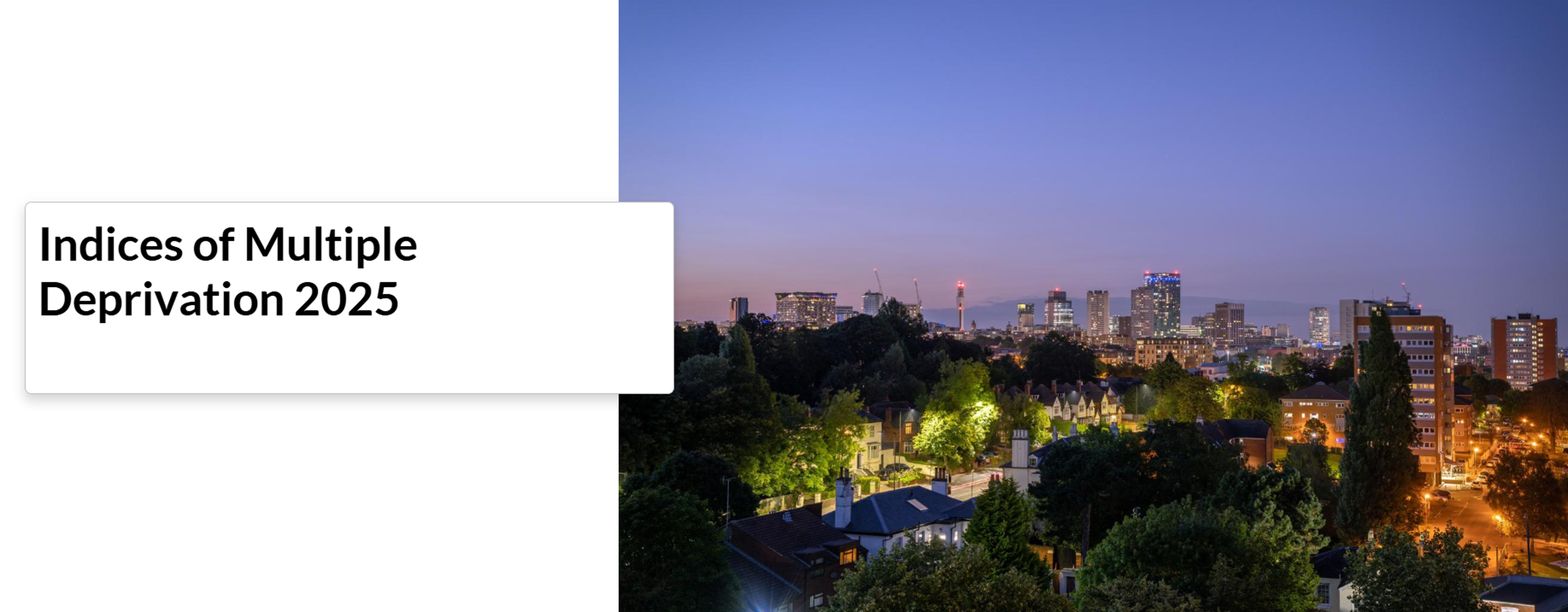 Indices of Multiple Deprivation 2025 | EIU