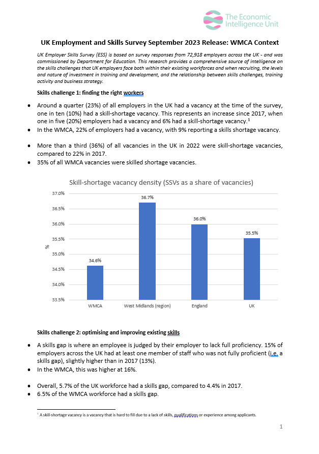Employer Skills Survey 2023 | EIU