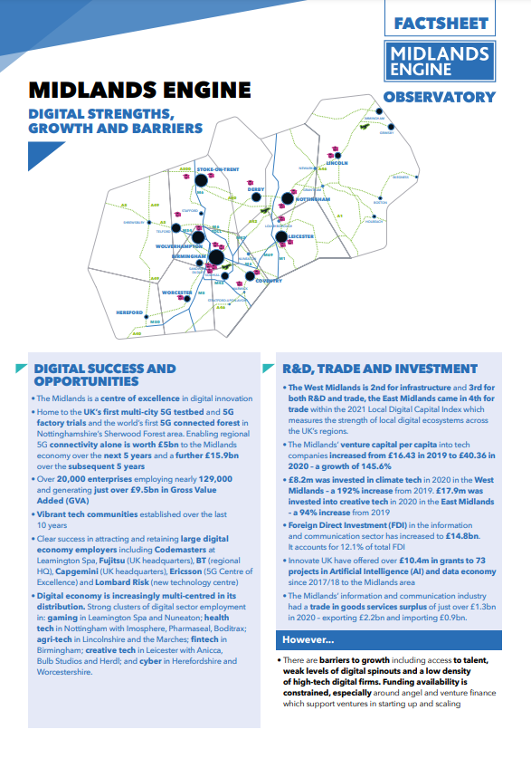 Midlands Engine Digital Factsheet | EIU