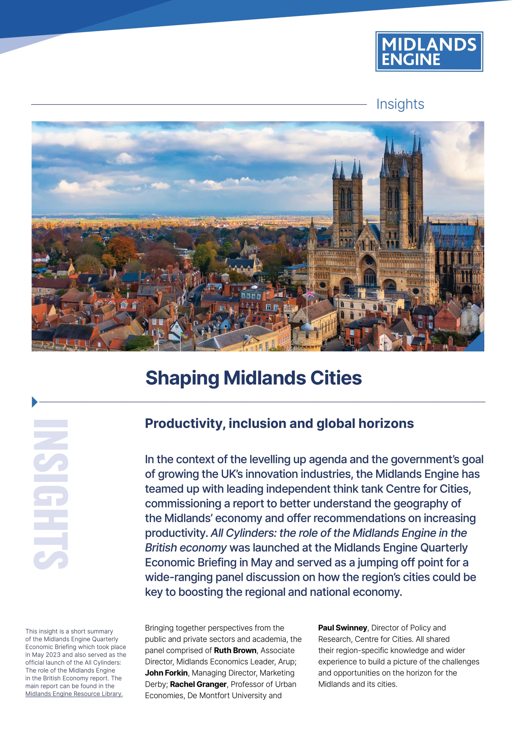 Quarterly Economic Briefing Insight - Shaping Midlands Cities | EIU