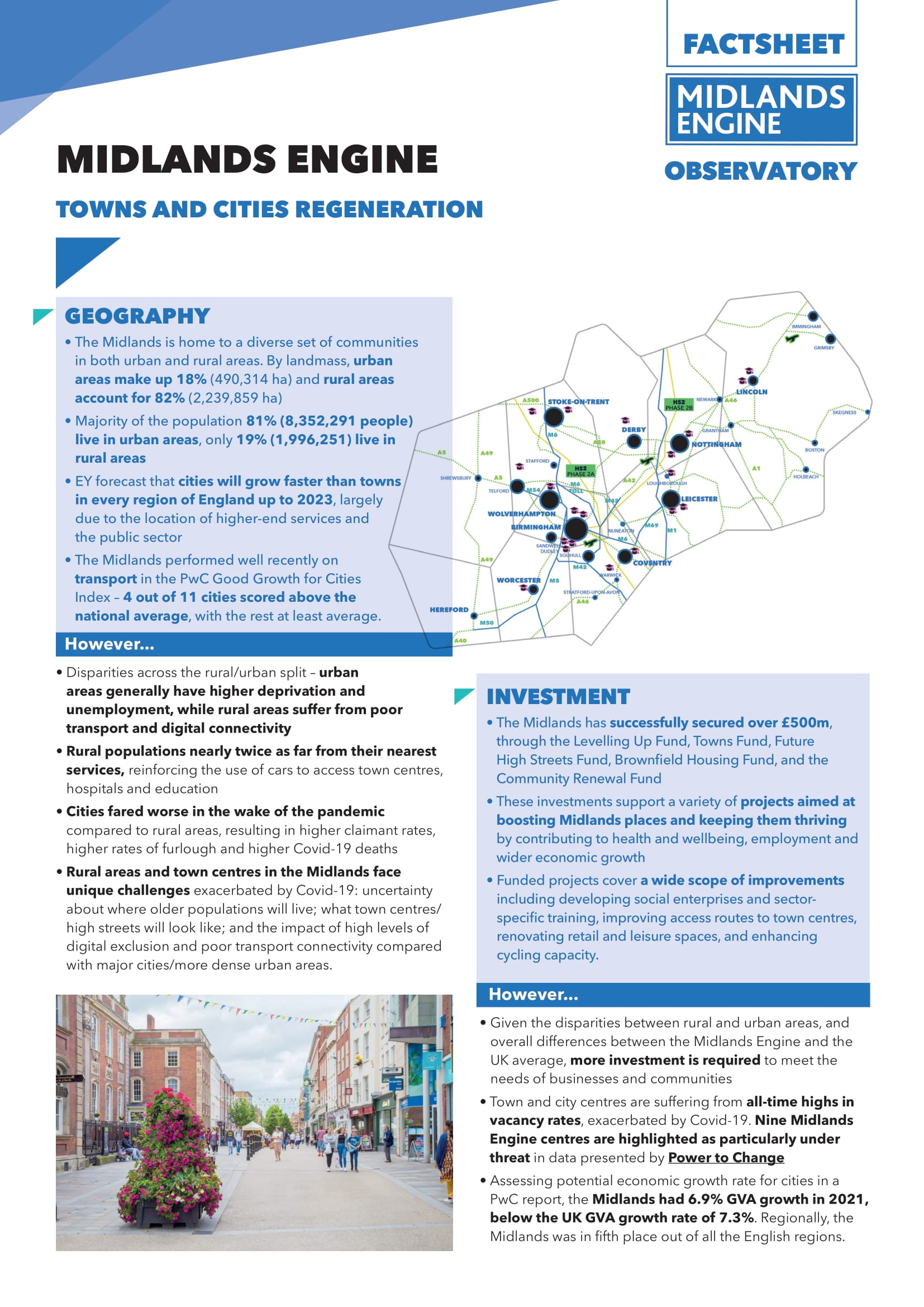 Midlands Engine Towns and Cities Factsheet | EIU